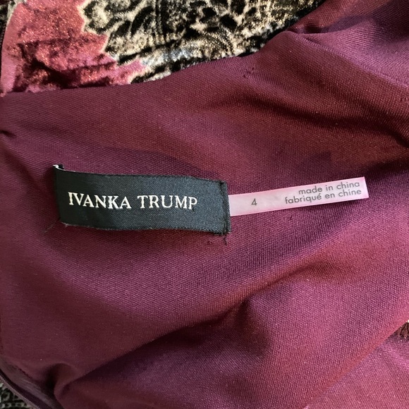 Ivanka Trump | Dresses | Paisley Velvet Purple Choker Dress | Poshmark